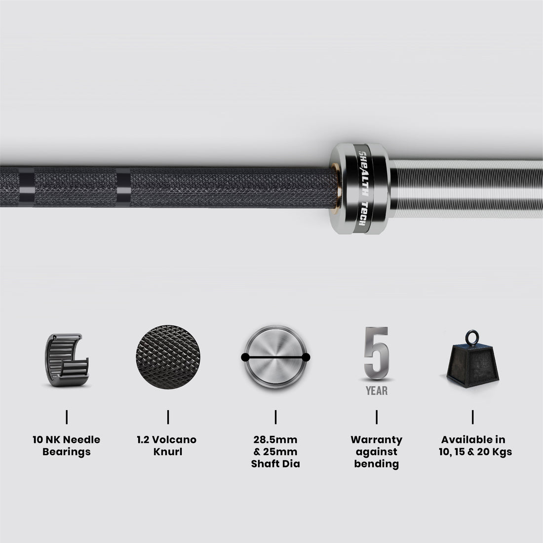 Buy Cerakote Olympic Barbell - Loading Capacity of 700kg| SF HealthTech